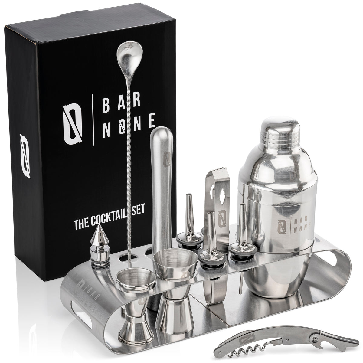 BAR N0NE The Cocktail Set | 12-Piece + Stand Bar Set | Exquisite Quali