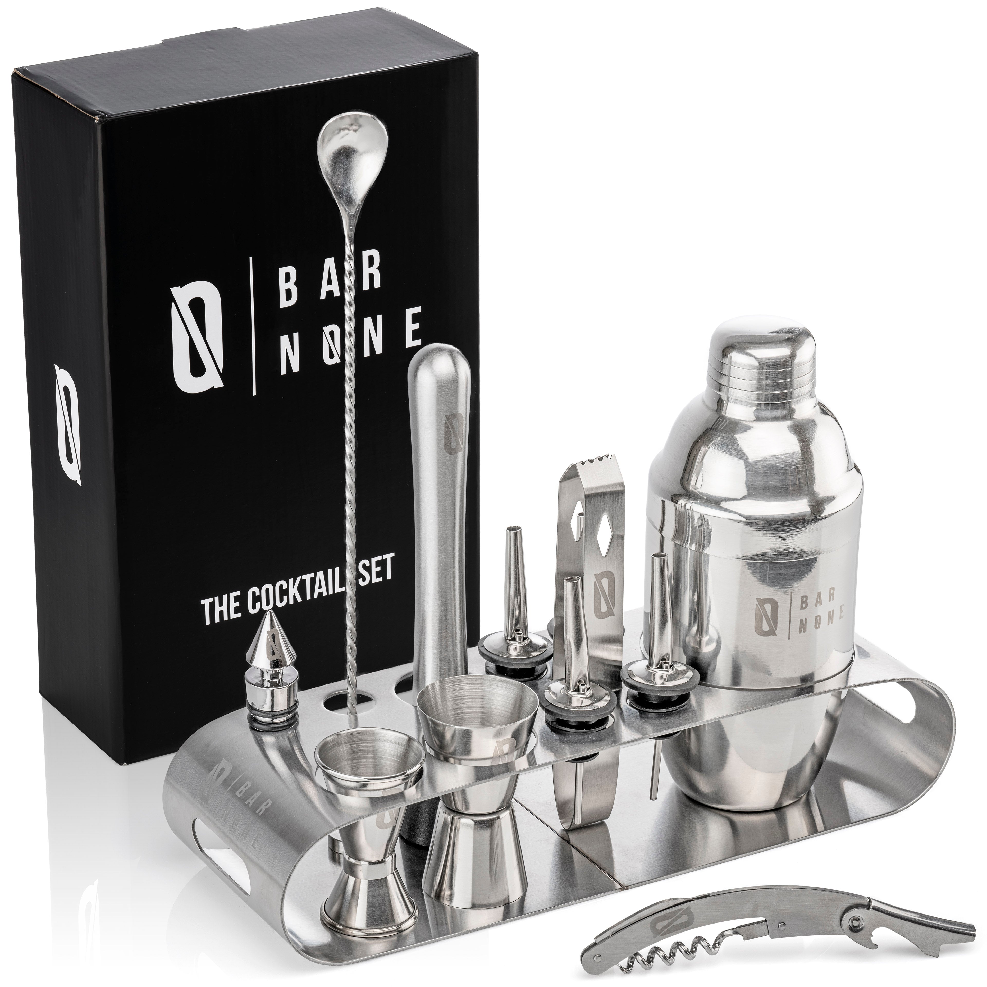 BAR N0NE The Cocktail Set | 12-Piece + Stand Bar Set | Exquisite Quali